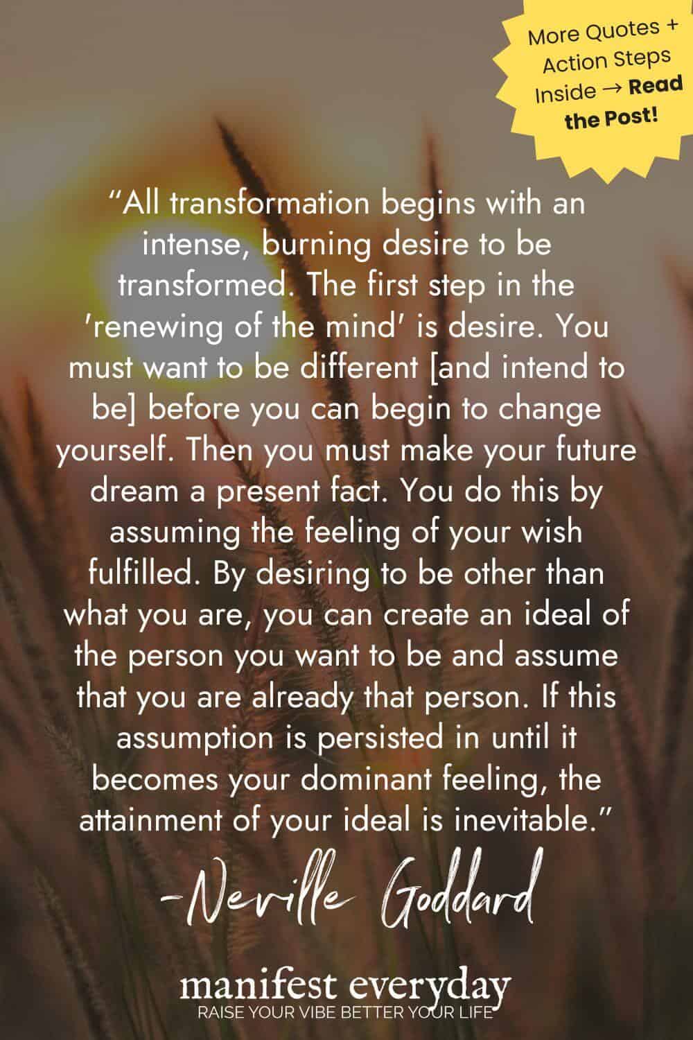 Neville Goddard Manifestation Techniques